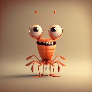 Cute Shrimp Cartoon