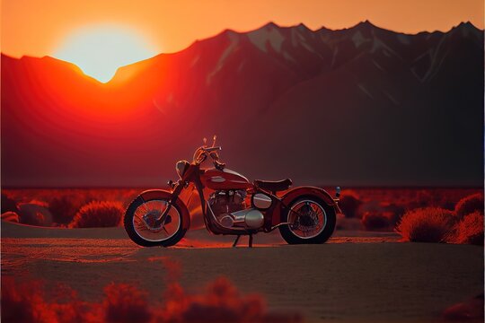 Motorcycle Sunset Wallpaper