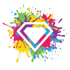 Superman Diamond Shape Vector
