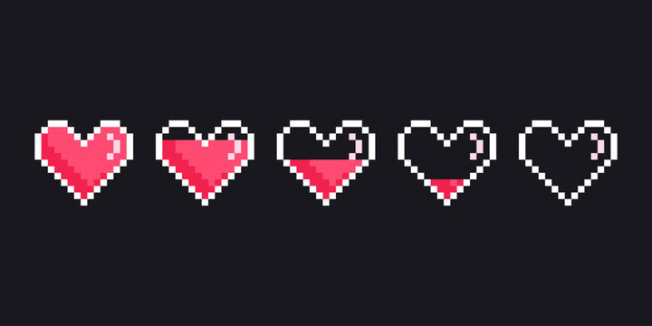 Pixel Heart Image Of Meter