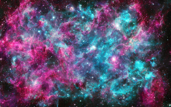 Pink And Blue Nebula
