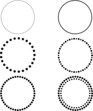 Dotted Circle Vector