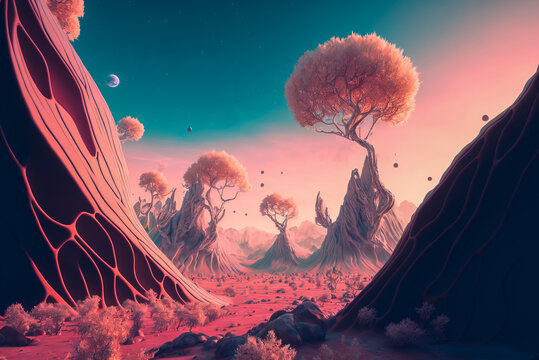 Alien Landscape Painting