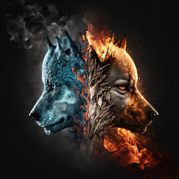 "Two Wolves" Images – Browse 269 Stock Photos, Vectors, and Video ...