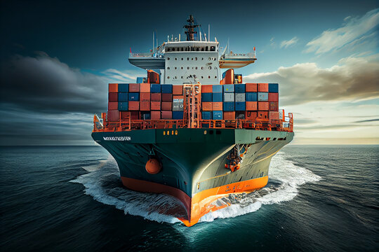 Cargo Ship Front View