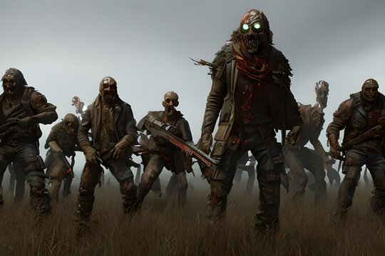 Walking Dead Group Of Zombies