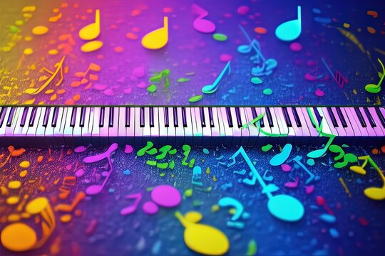 Rainbow Piano Backgrounds