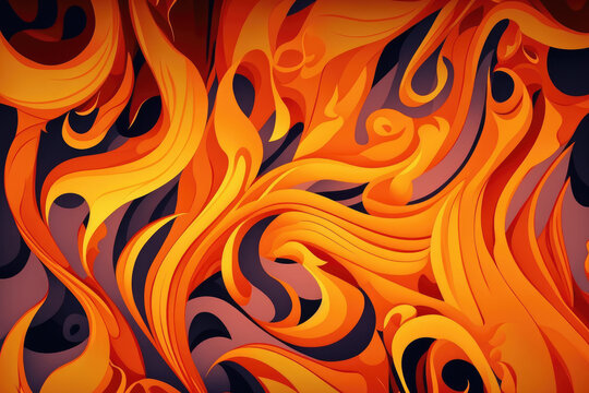 Orange Fire Wallpaper