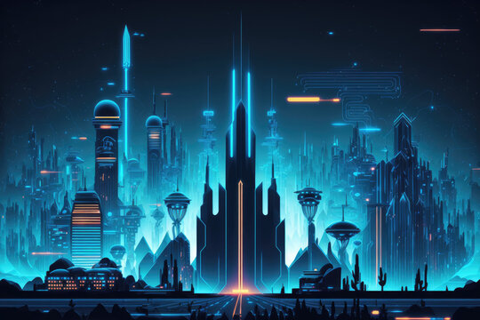 Tron Legacy Cityscape