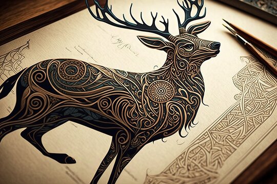 Celtic Deer Designs