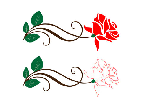 Red Rose Vine Clip Art