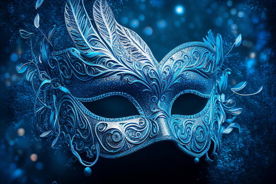 Blue Masquerade Masks Clip Art