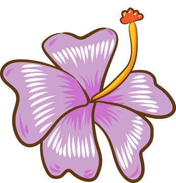 Purple Hibiscus Clip Art