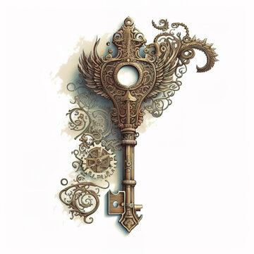 Steampunk Key Drawing