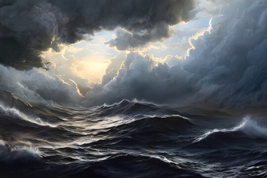 Rough Sea Illustration