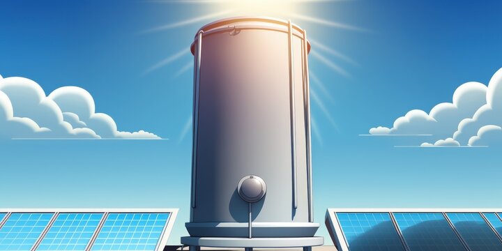 Solar Water Heater Working Animation