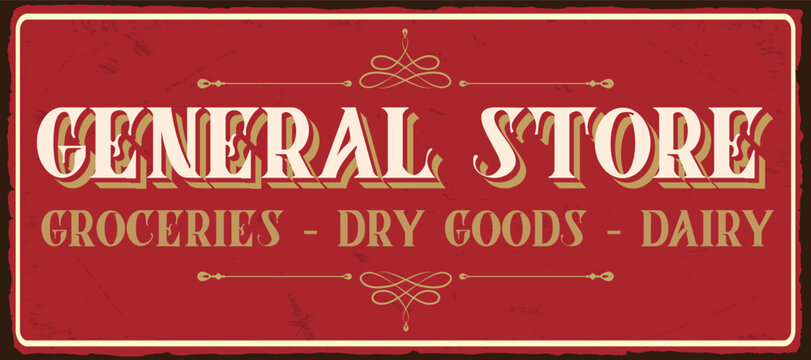 General Store Sign Template