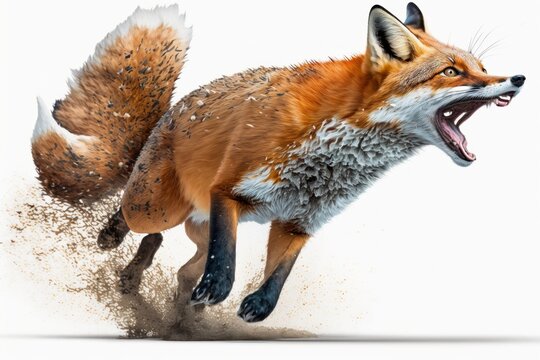 Fox Illustration Jump