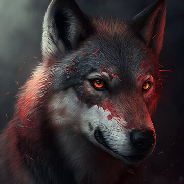 Hurt Black Wolf