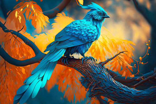 Blue Phoenix Bird Real