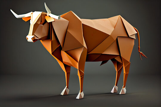3d Origami Cow