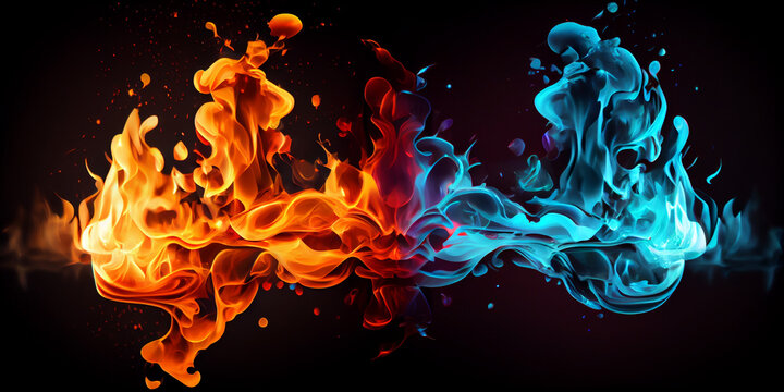 Cool Fire And Ice Wallpaper