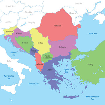 Balkan Mountains On World Map