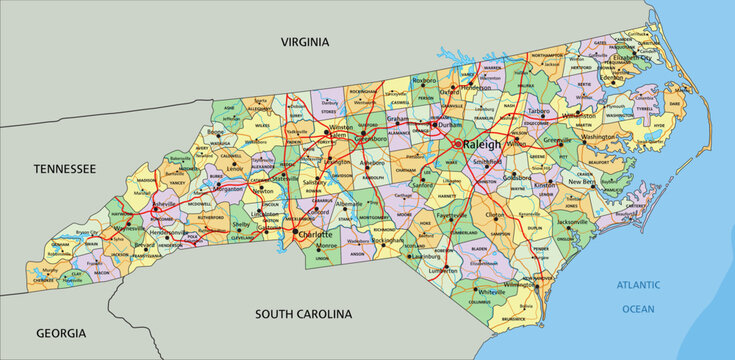 North Carolina Map Cities Images – Browse 4,207 Stock Photos, Vectors ...