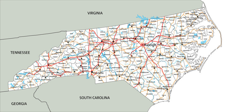 North Carolina Map Cities Images – Browse 4,207 Stock Photos, Vectors ...