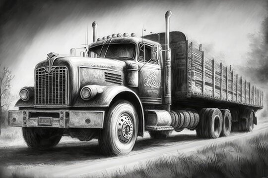 Pencil Drawings Of Trucks