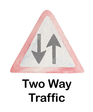 Two Way Traffic Ahead Sign