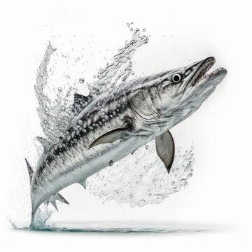 Barracuda Fish Drawing
