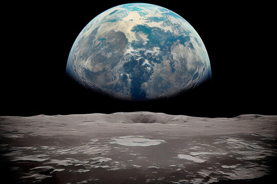 Surface Of Moon As Seen From Earth