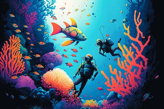 Deep Sea Diving Clipart