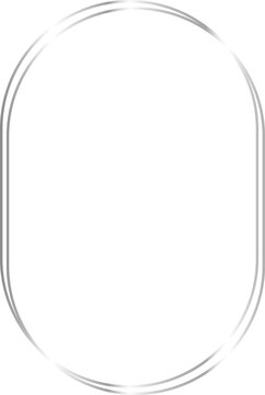 Silver Oval Frame Png