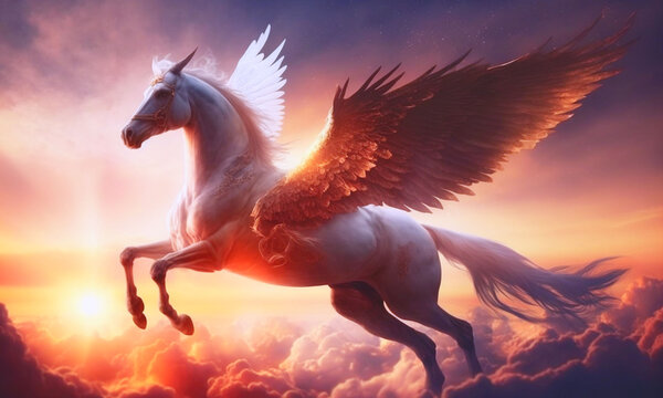 Realistic Pegasus Flying