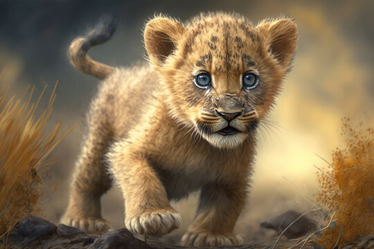 Cute Baby Lions Wallpaper