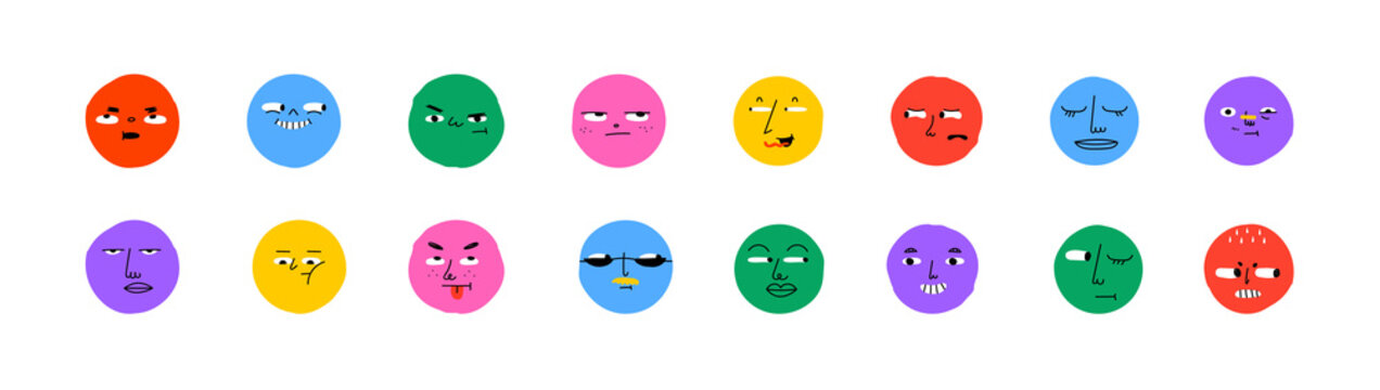 Face Expressions Circle Icons Images – Browse 39,373 Stock Photos ...