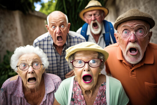 Funny Group Of Old People