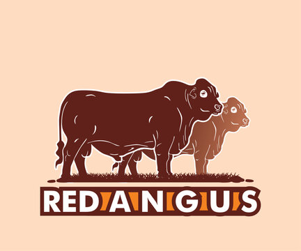 Red Angus Cattle Clipart