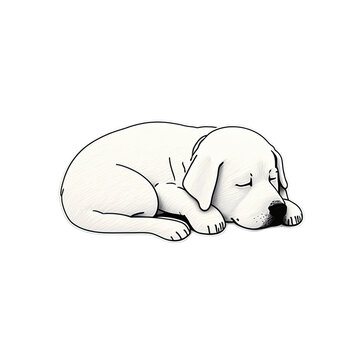 Sleeping Puppy Drawing