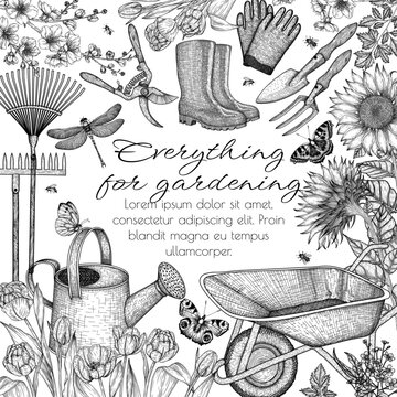 Garden Tools Line Drawing Images – Browse 39,446 Stock Photos, Vectors ...