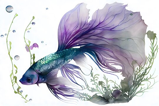 Male Betta Fish Drawing