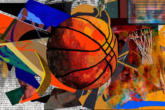 Basketball Collage Background