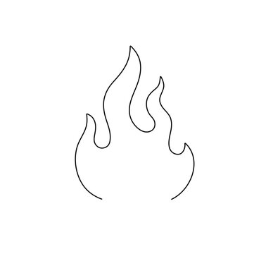 Single Flame Outline