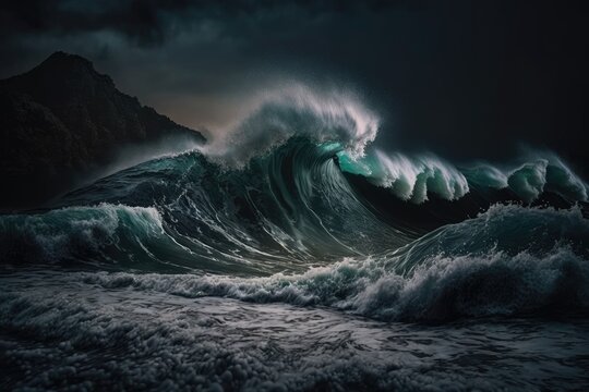 Scary Ocean Waves Storm