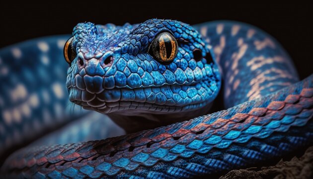 Blue Snake Hd Wallpaper