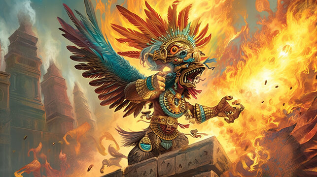 Aztec God Of War And Sun
