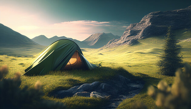 Mountain Camping Wallpaper