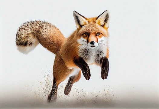 Red Fox Jumping